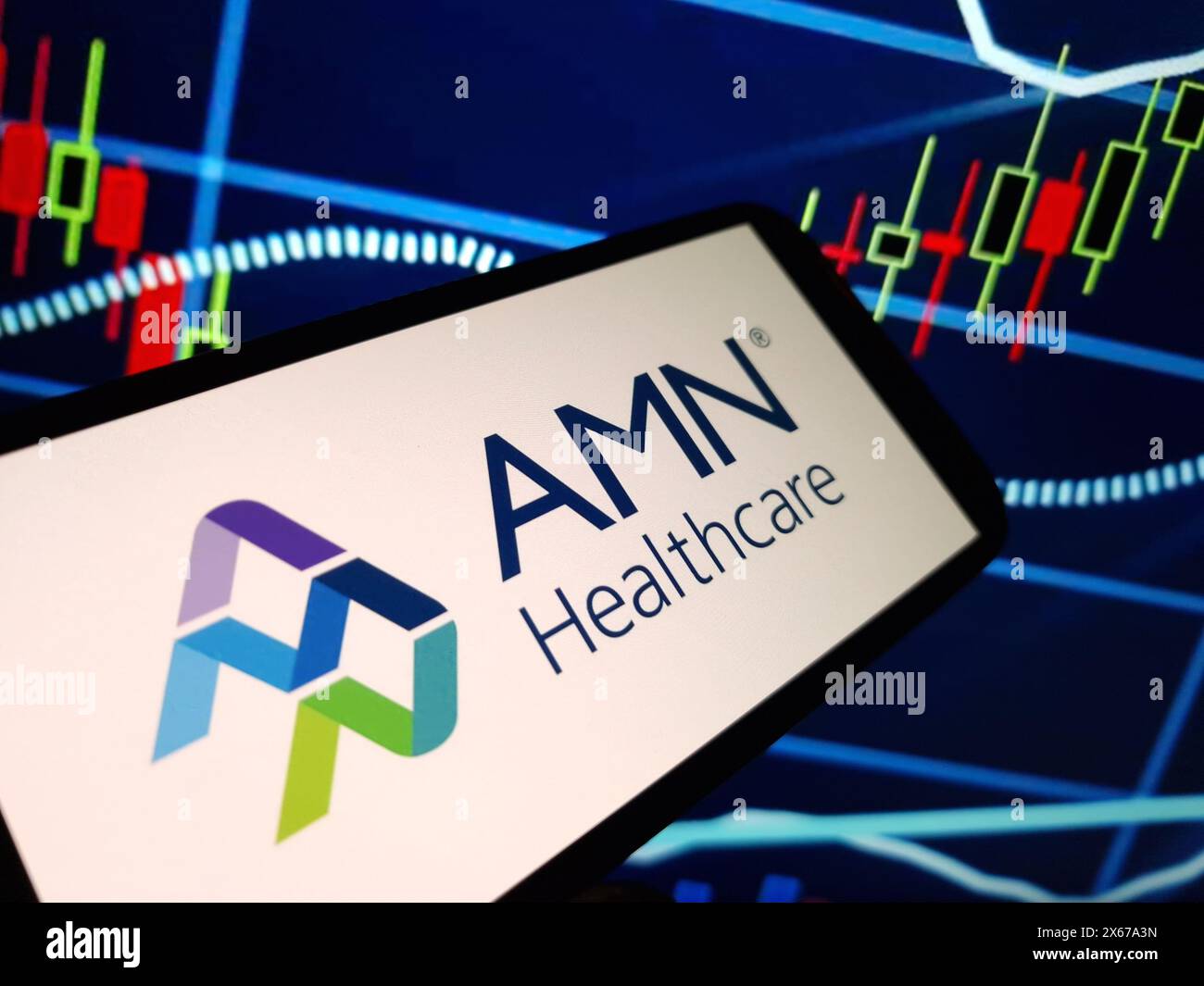 Konskie, Poland - May 12, 2024: AMN Healthcare Services company logo ...