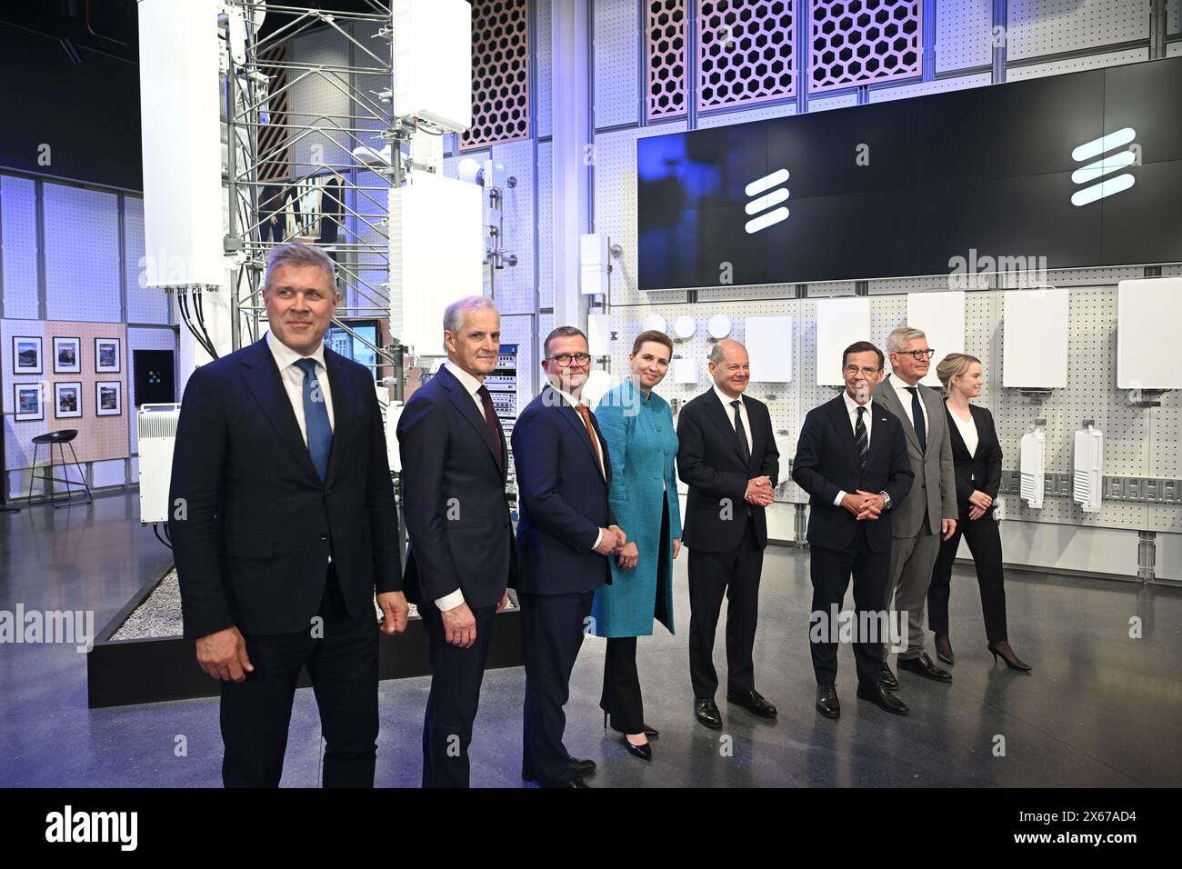 STOCKHOLM, SWEDEN 20240513Sweden's Prime Minister Ulf Kristersson, third from right, and the ...