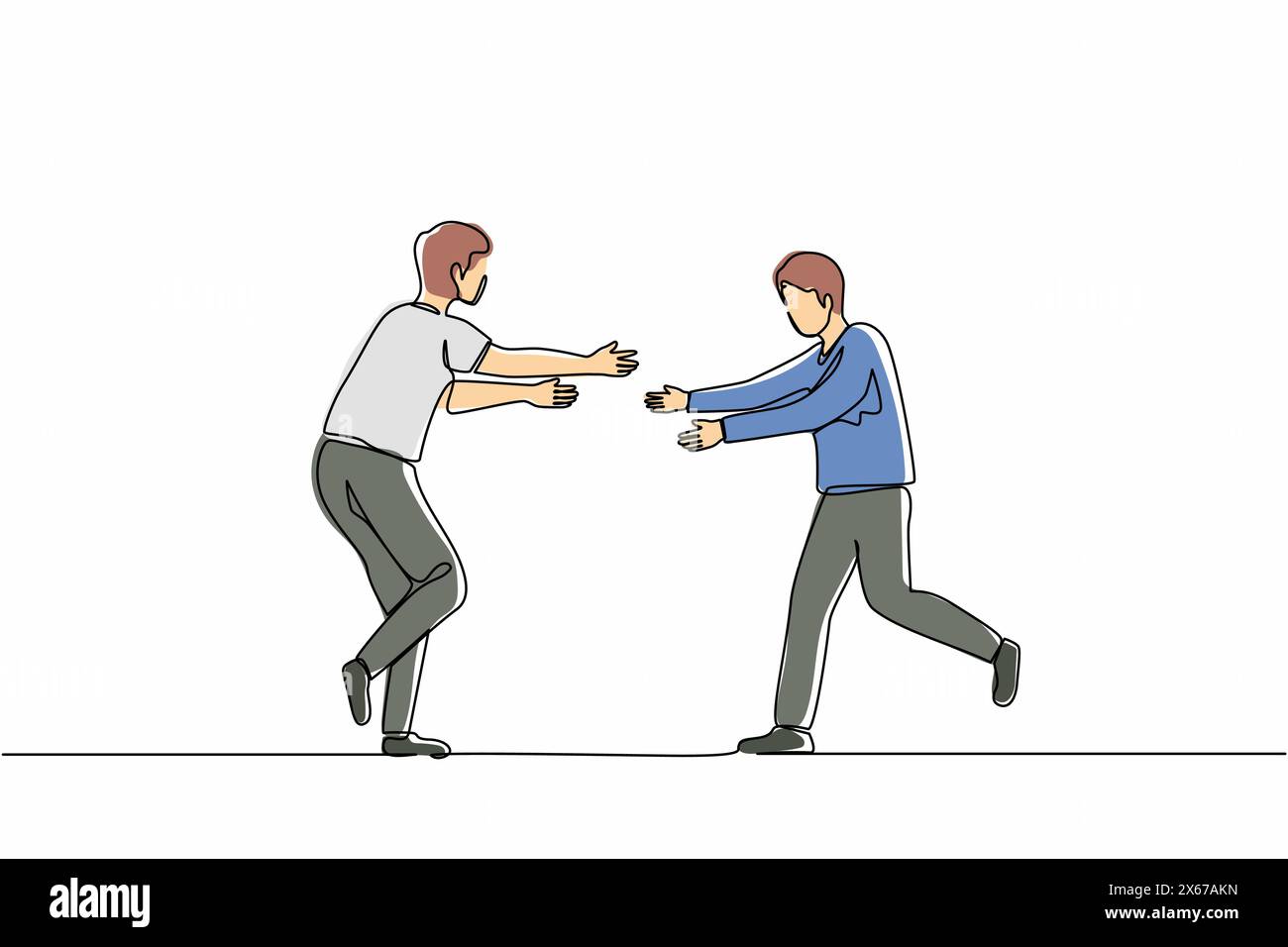 Two friends fun on Stock Vector Images - Alamy