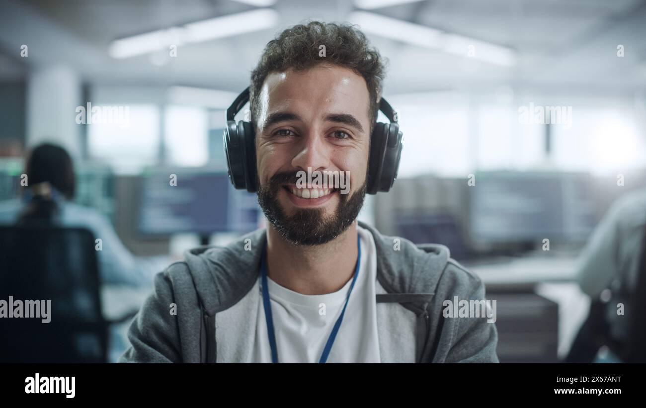 Portrait successful hispanic programmer hi-res stock photography and ...