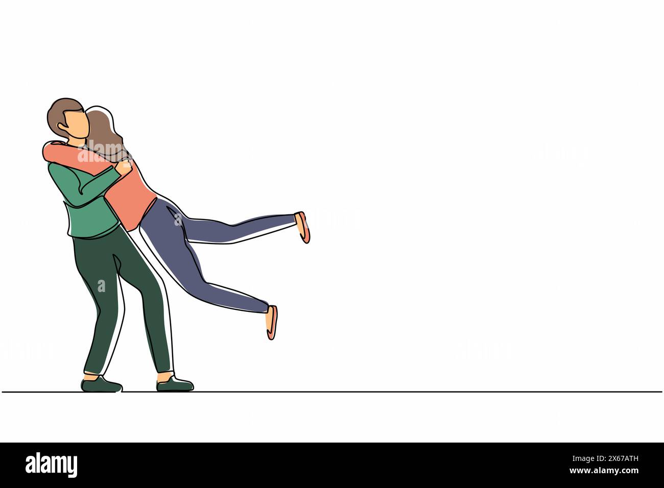 Man woman silhouette embrace hi-res stock photography and images - Alamy