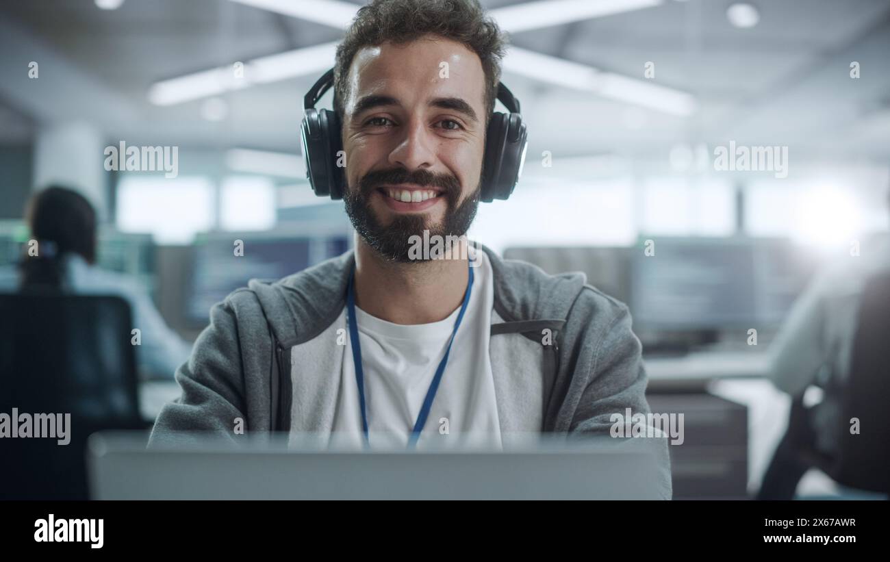 Portrait successful hispanic programmer hi-res stock photography and ...