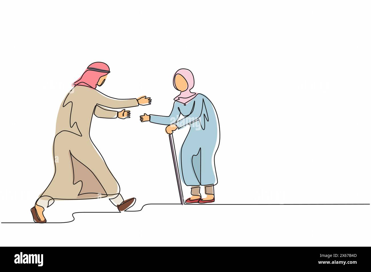 Happy running man continuous Cut Out Stock Images & Pictures - Alamy