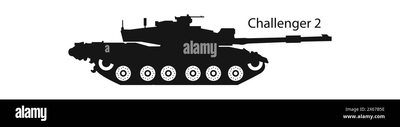 Military vehicle. Battle tank Challenger 2. Military tracked tank. Army ...