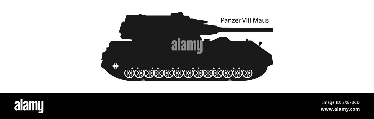 Military vehicle. Battle tank Panzer VIII Maus. Military tracked tank ...