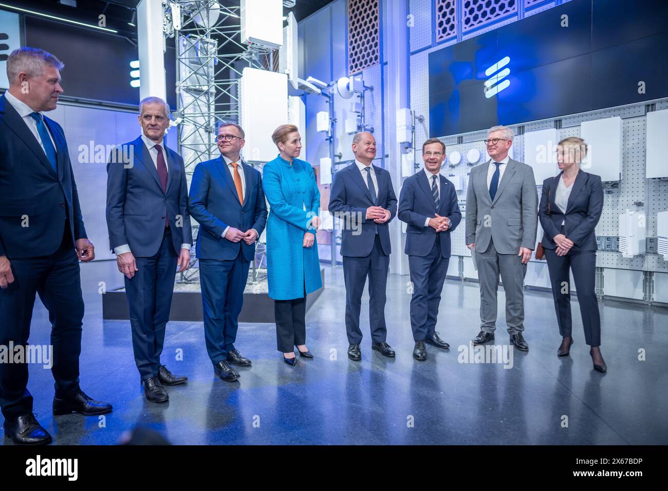 Stockholm, Sweden. 13th May, 2024. Jenny Lindqvist (r-l) Senior Vice President of Ericsson ...