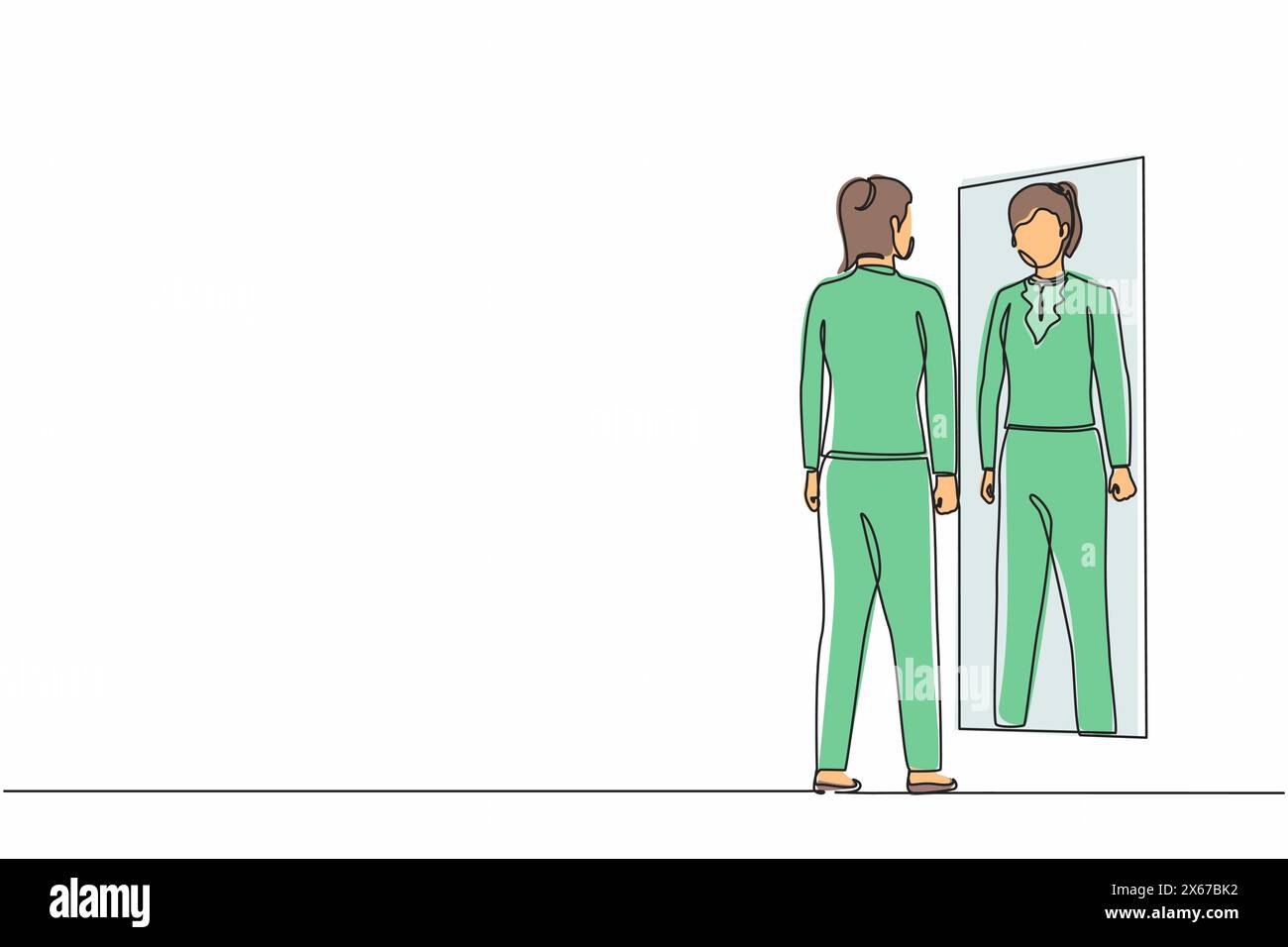 Self reflection talking Stock Vector Images - Alamy