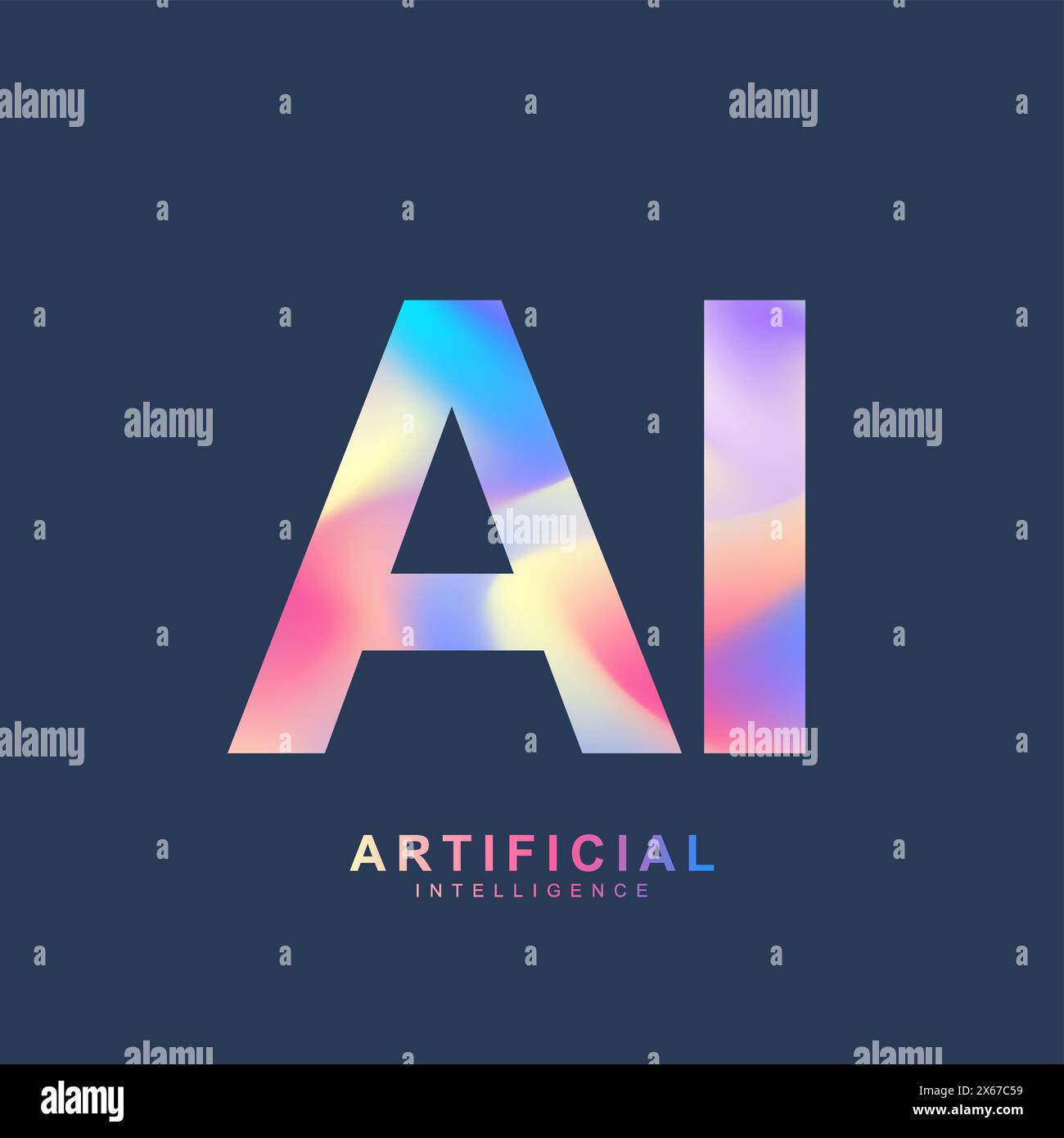 AI Banner Concept In The Digital Style. Generative Ideas Design Element ...