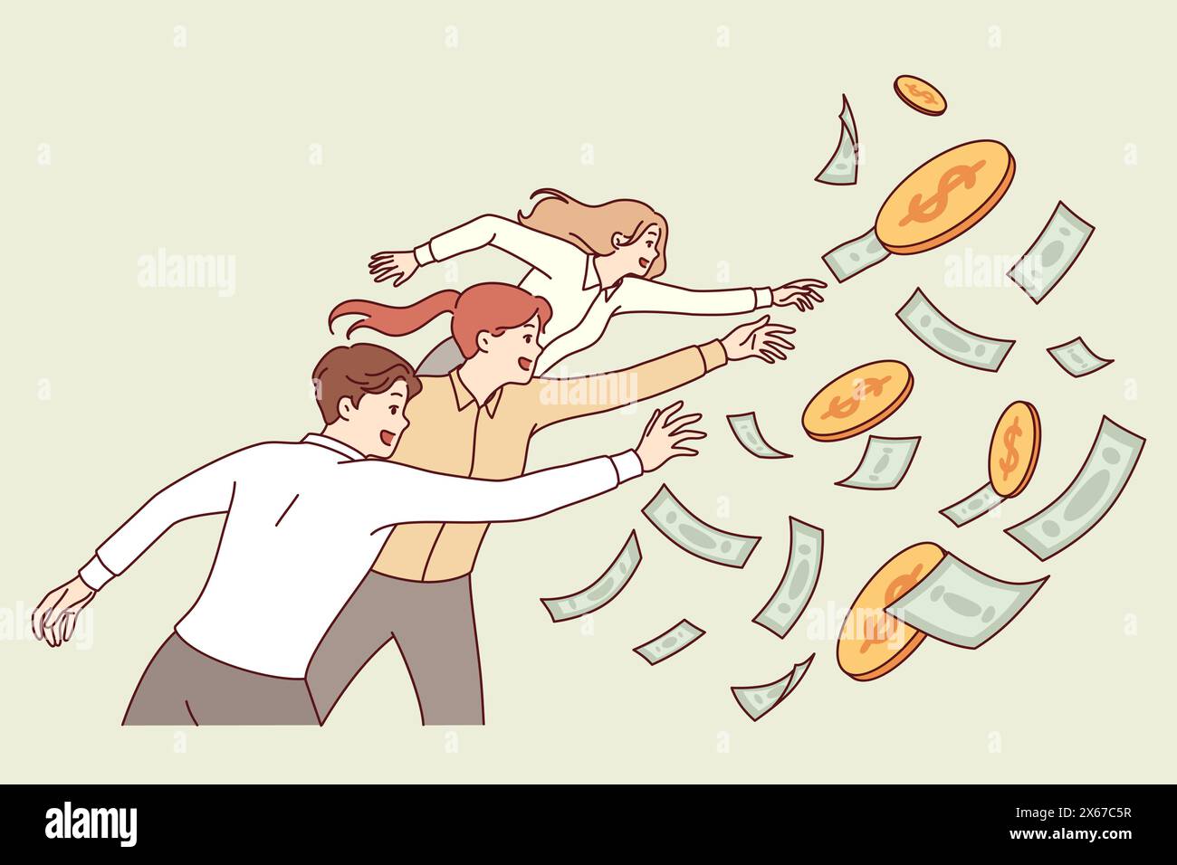 Man chasing women Stock Vector Images - Alamy
