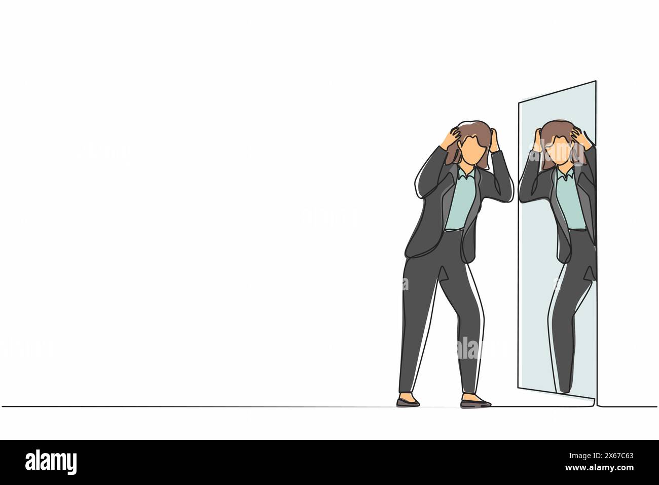 Self portrait drawing Stock Vector Images - Alamy