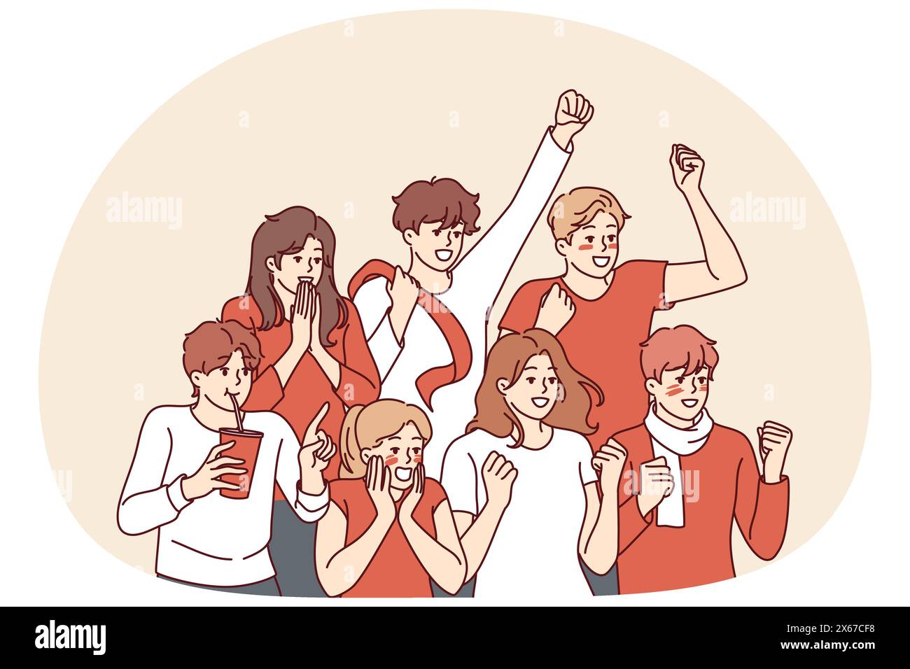 Men and women watching football Cut Out Stock Images & Pictures - Alamy