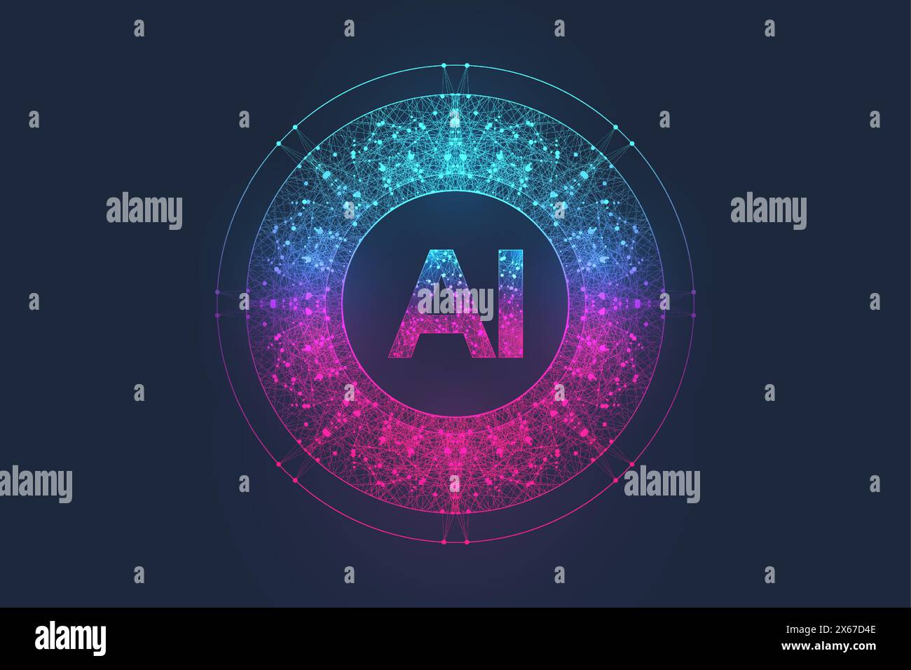 AI Banner Concept In The Digital Style. Generative Ideas Design Element ...