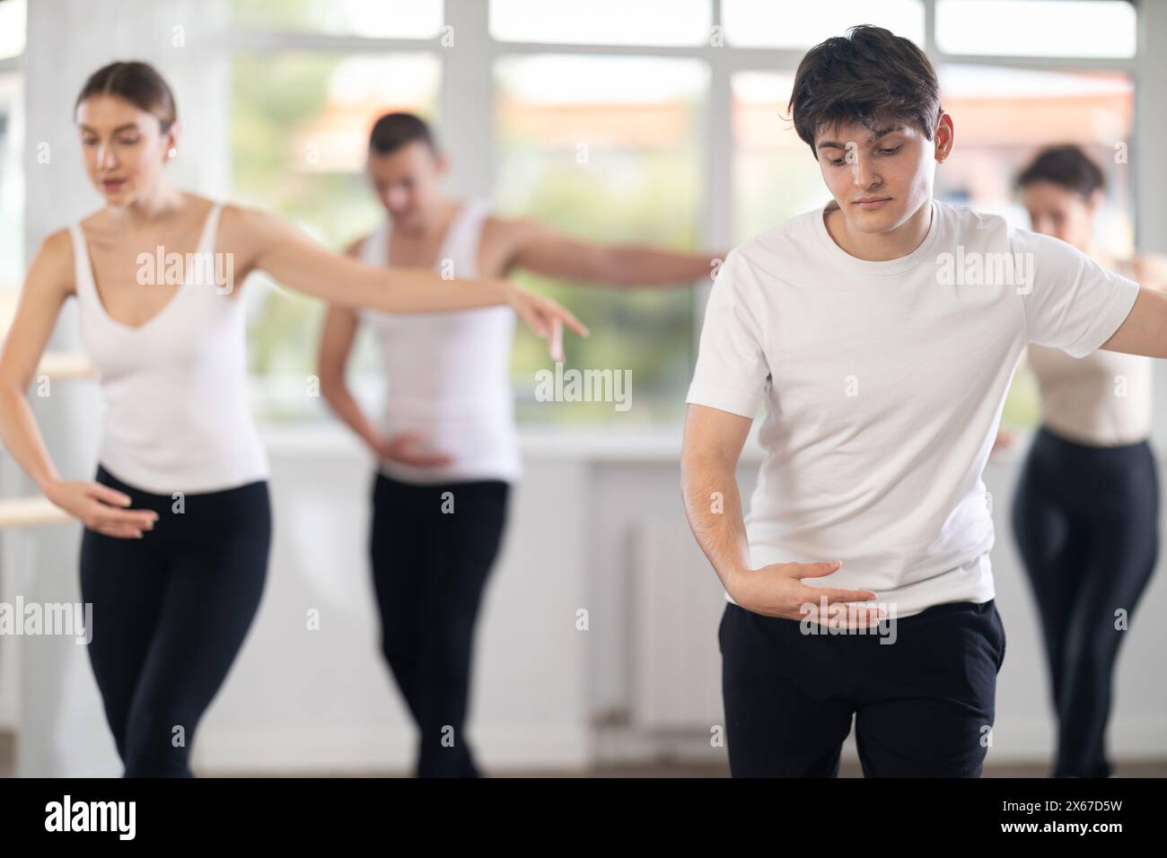 Ballet dancer with male teacher hi-res stock photography and images - Alamy