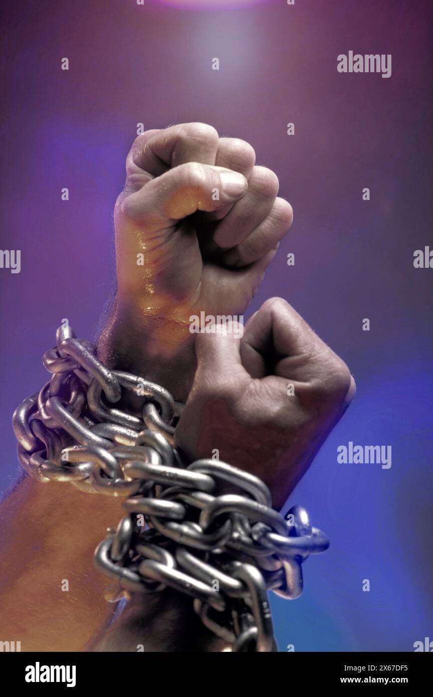 Hands man tied up hi-res stock photography and images - Alamy