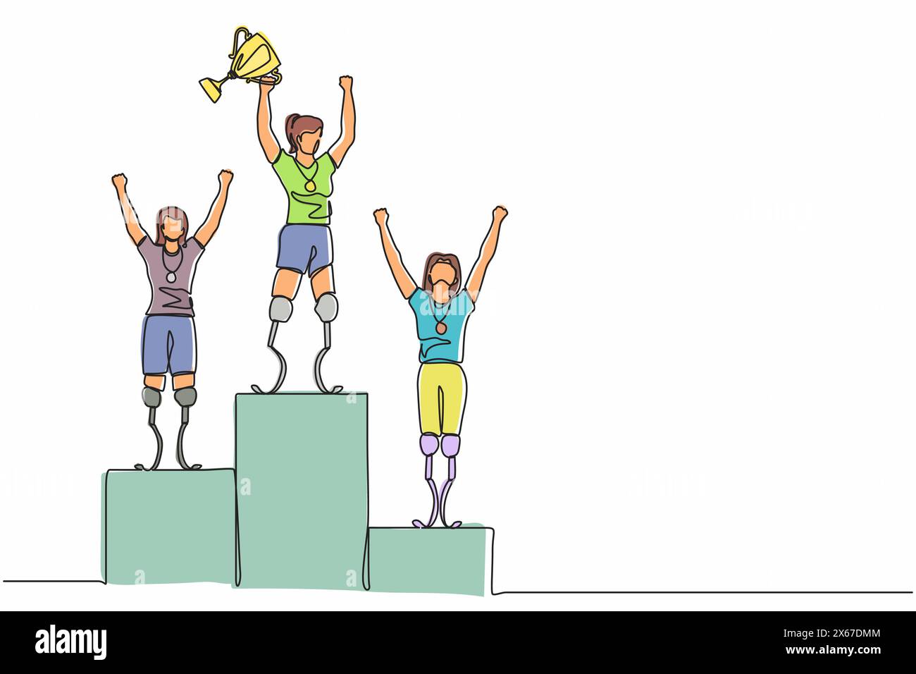 Female gold trophy hi-res stock photography and images - Alamy