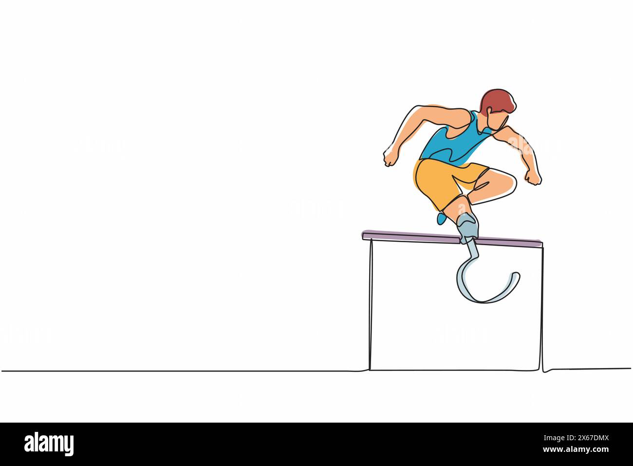 Obstacle race concept line Stock Vector Images - Alamy