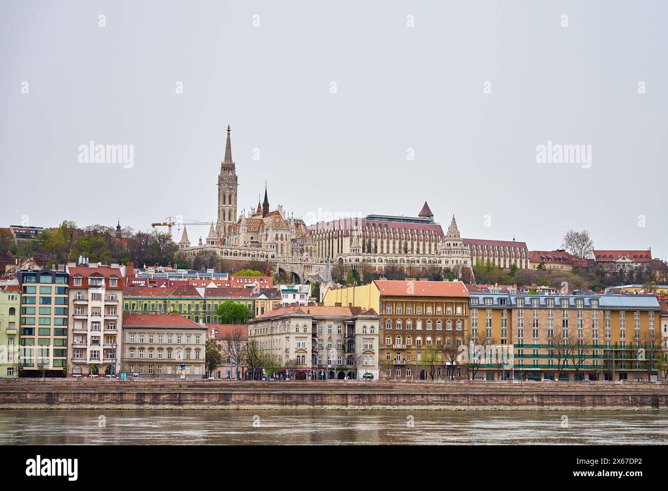 Panoramic view on skyline of Budapest city along Danube River ...