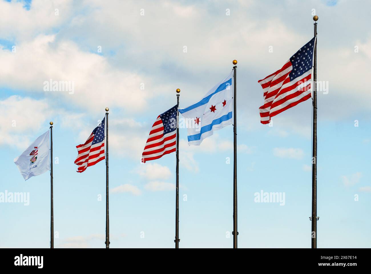 Flags in the wind Stock Photo - Alamy