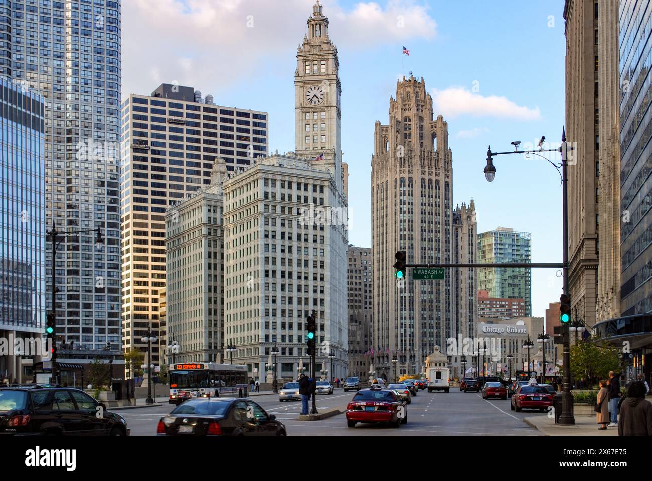 The Wrigley Building and Tribune Tower in Chicago Stock Photo - Alamy