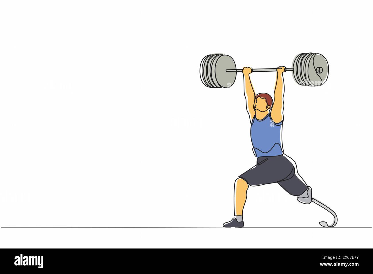 Weightlifting sportsman cartoon illustration hi-res stock photography ...