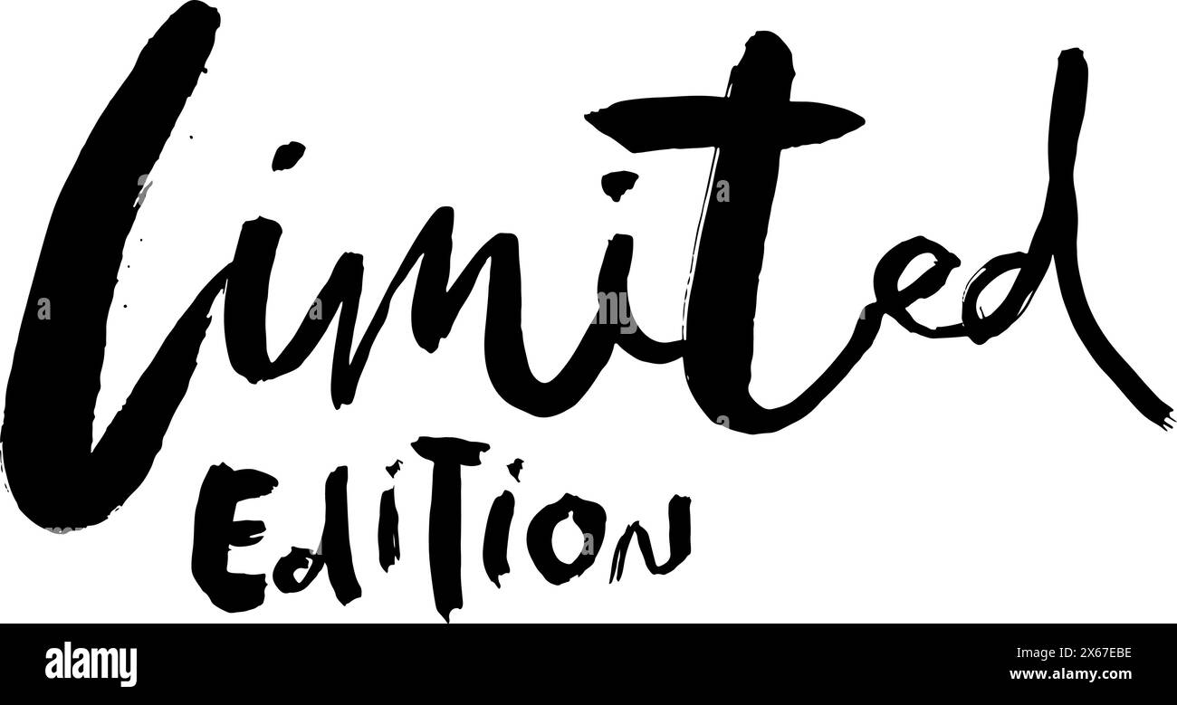 Limited edition font Black and White Stock Photos & Images - Alamy