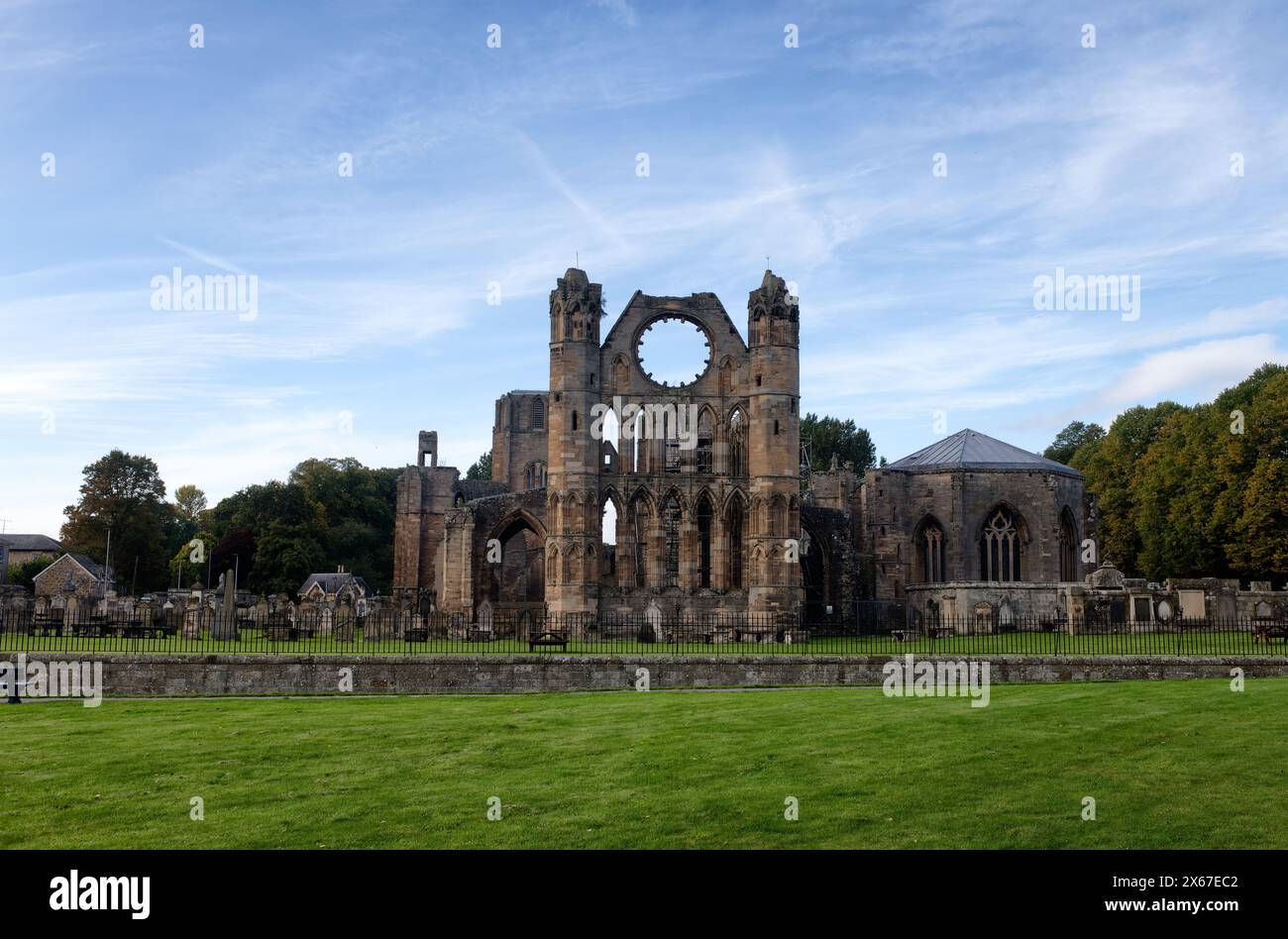 The arches at the ruins of Elgin Cathedral, Elgin, Moray, Scotland ...
