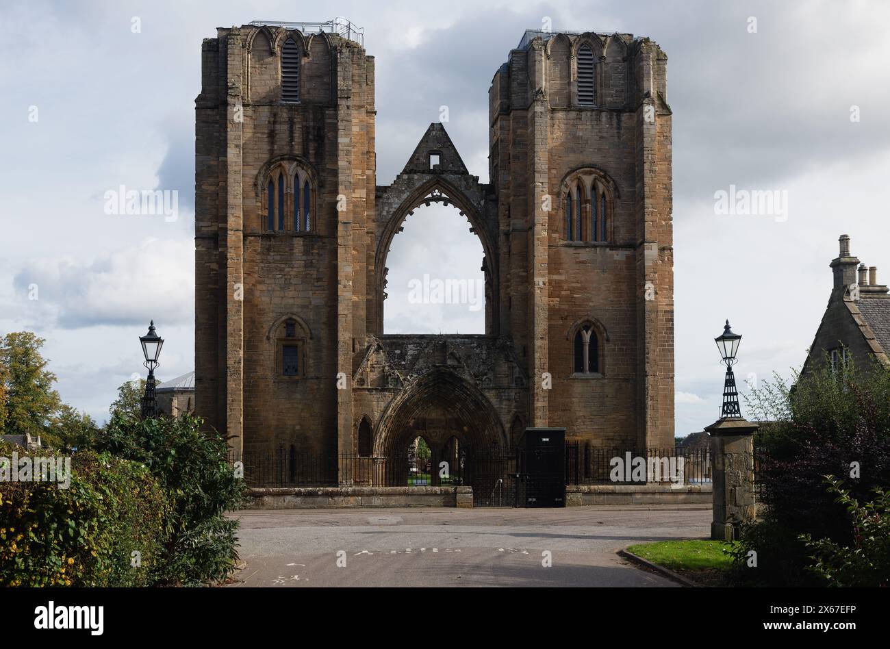 The arches at the ruins of Elgin Cathedral, Elgin, Moray, Scotland ...