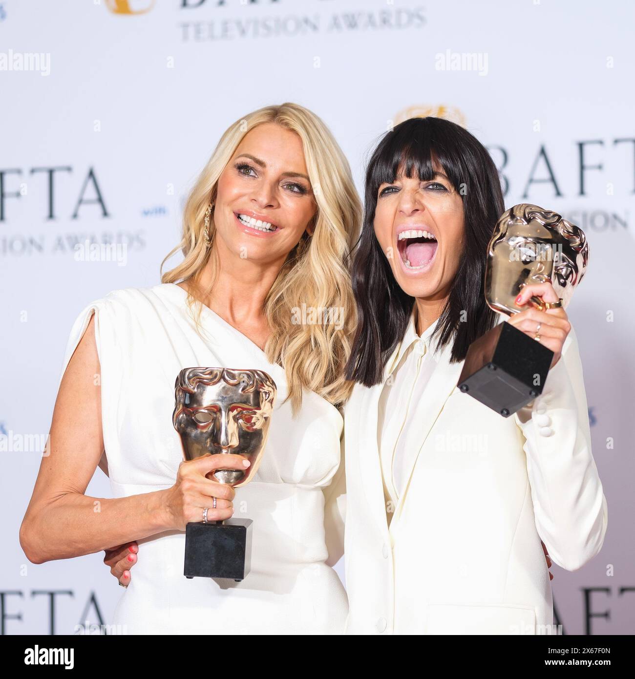 London, UK. 12th May, 2024. Tess Daly and Claudia Winkleman pose with ...