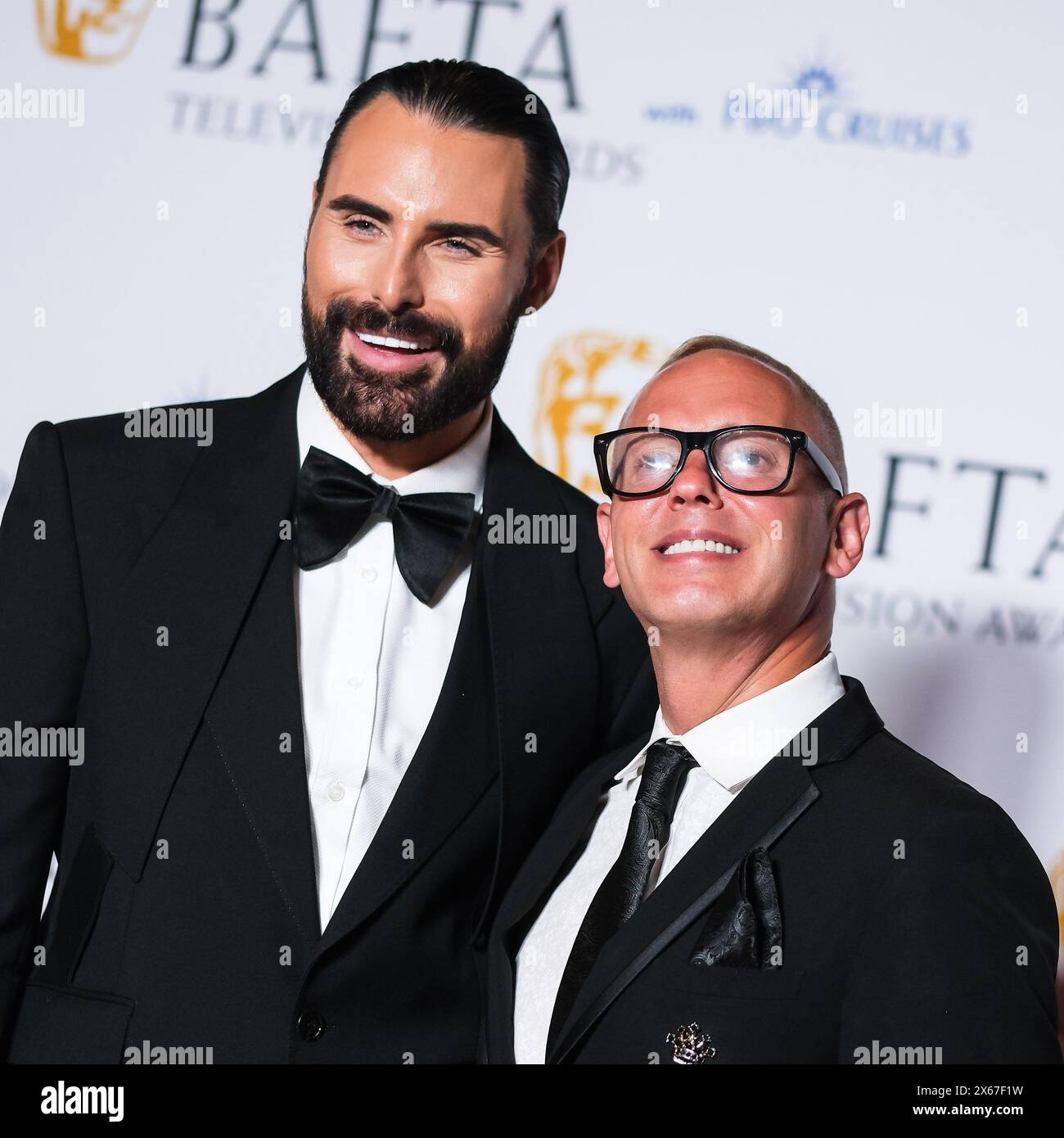 London, UK. 12th May, 2024. Rylan Clark and Rob Rinder photographed ...