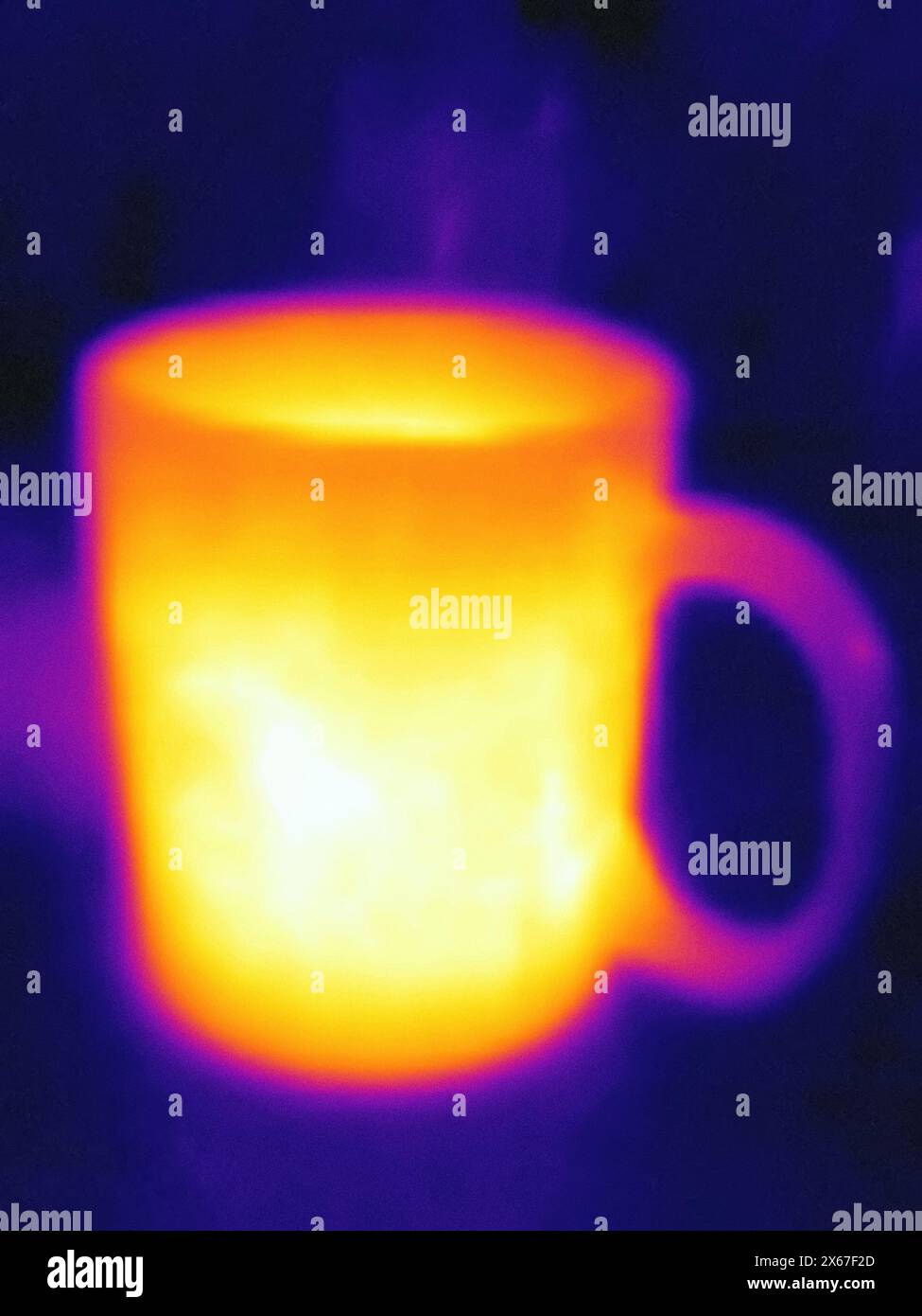 Morning mug of hot coffee. Hot food for optimal nutrition Stock Photo ...