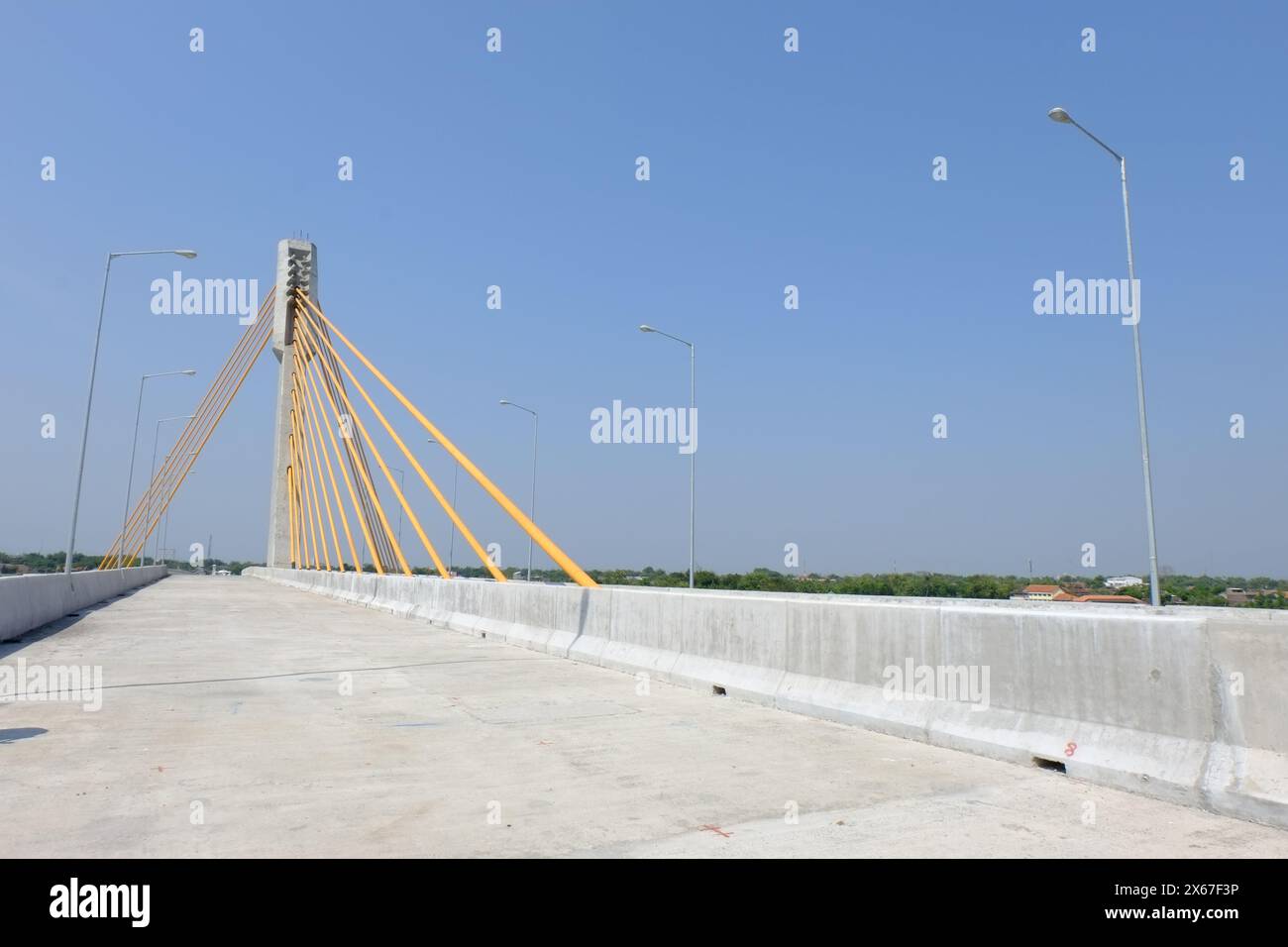 The design of a sturdy bridge construction is equipped with concrete ...