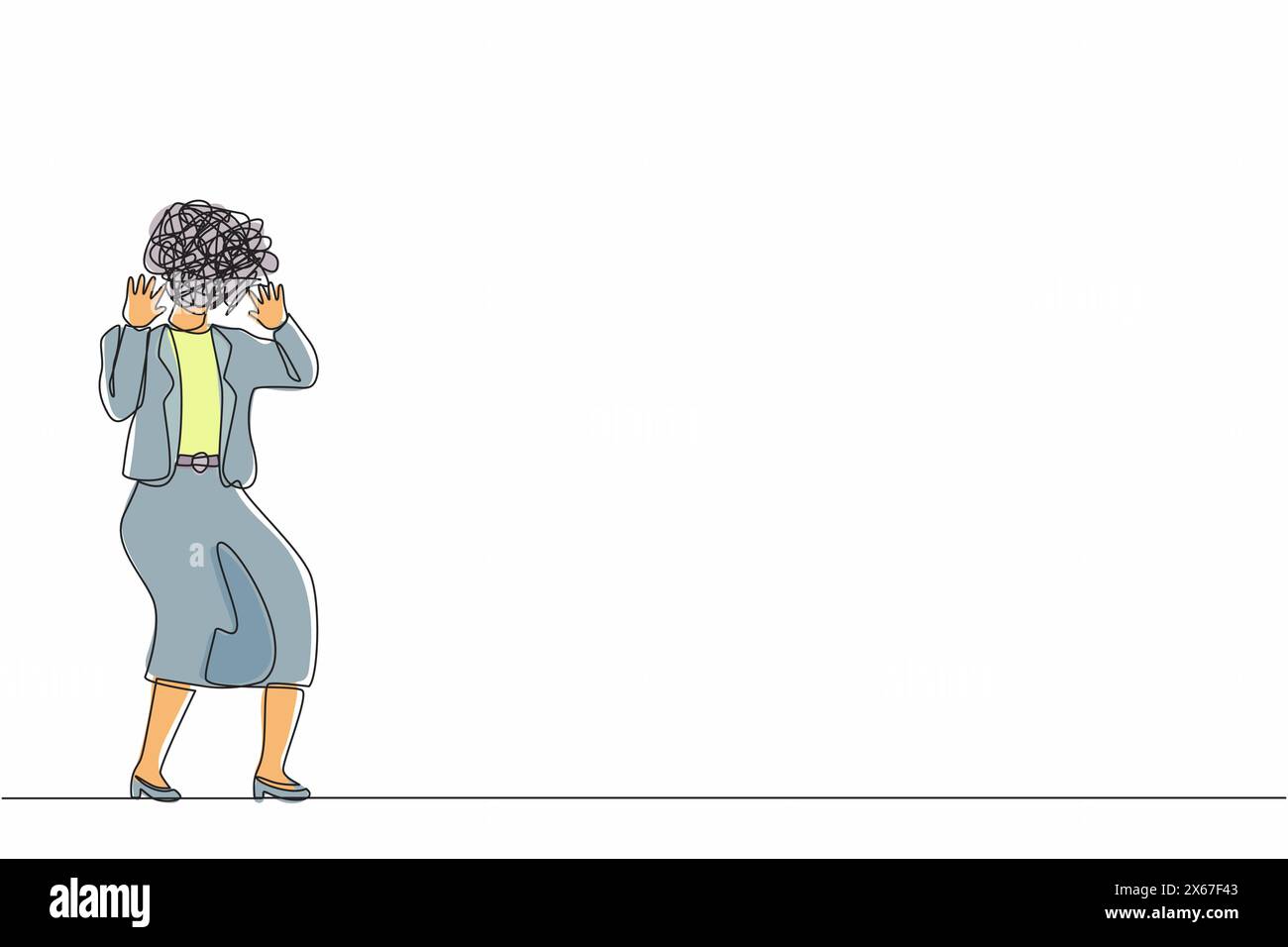 Frightened woman shocked expression Stock Vector Images - Alamy