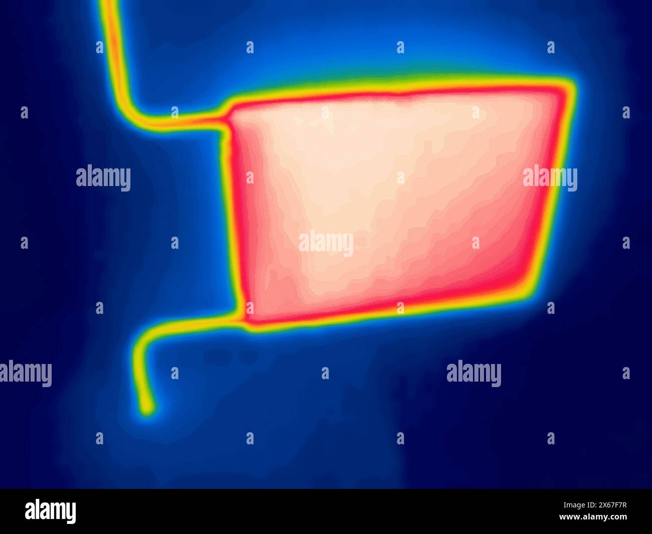 Indoor heating battery. Heating and construction. Image from thermal ...