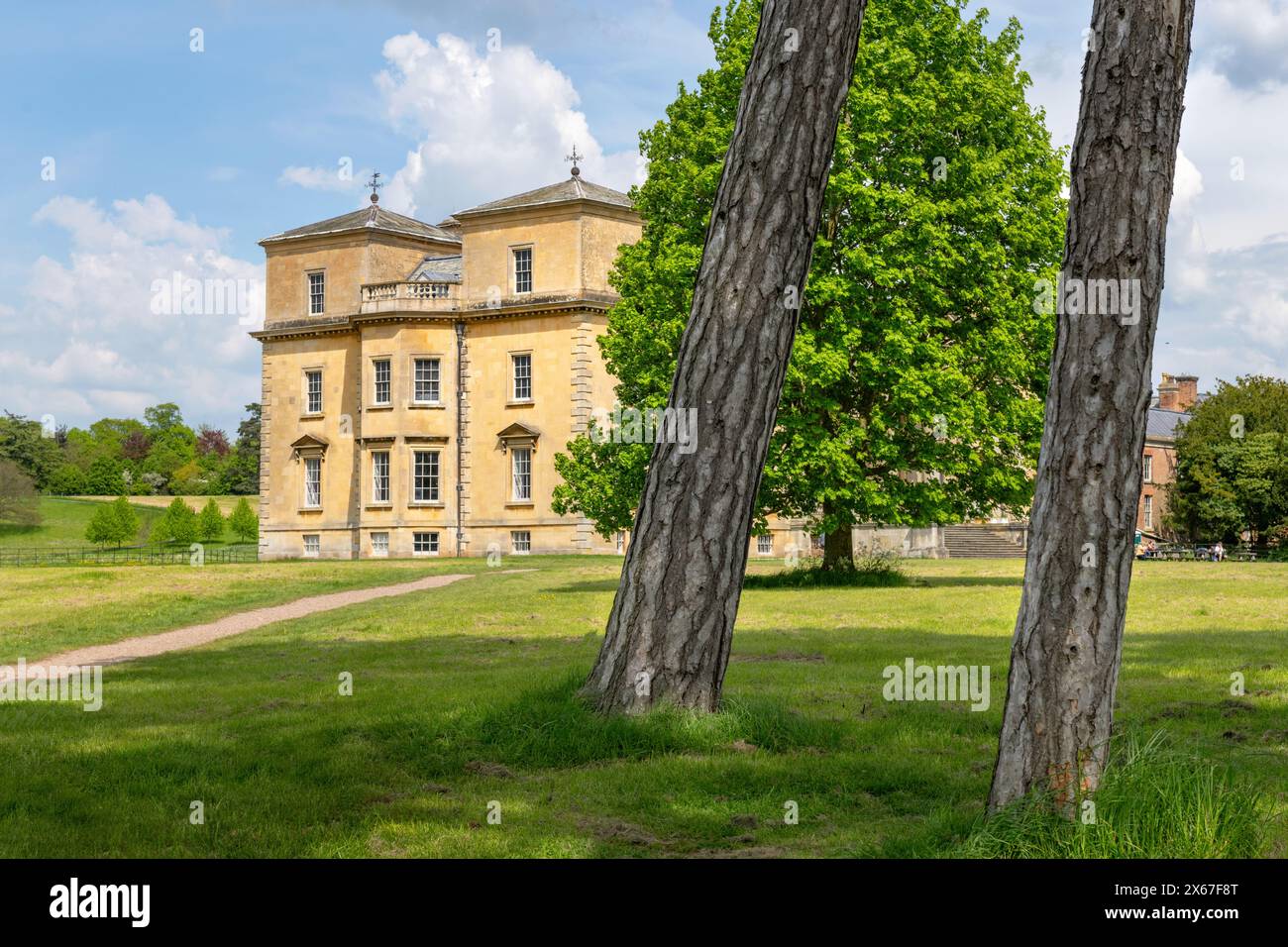 Croome Court, a mid-18th-century Neo-Palladian mansion surrounded by ...