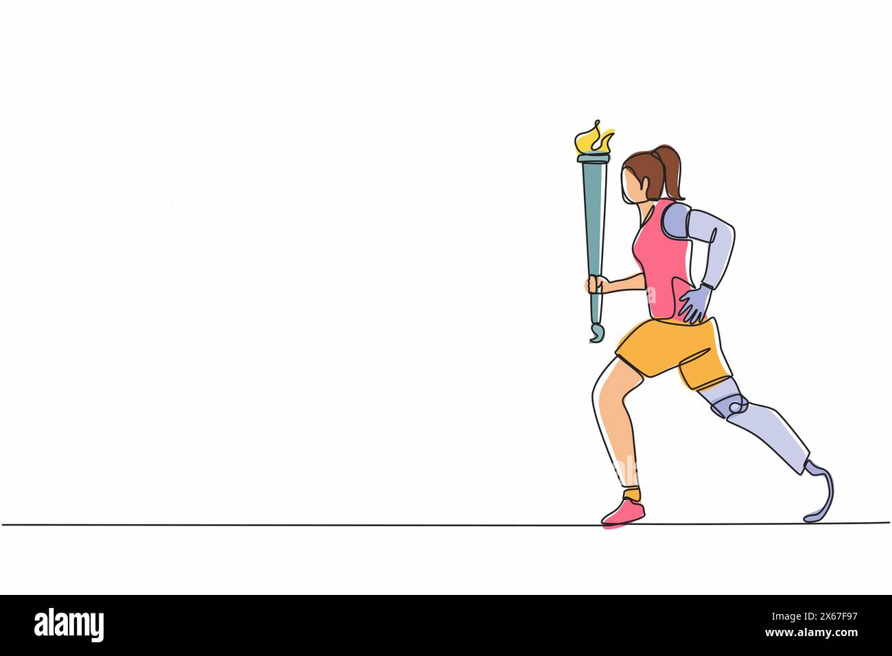 Amputee woman one leg hi-res stock photography and images - Alamy