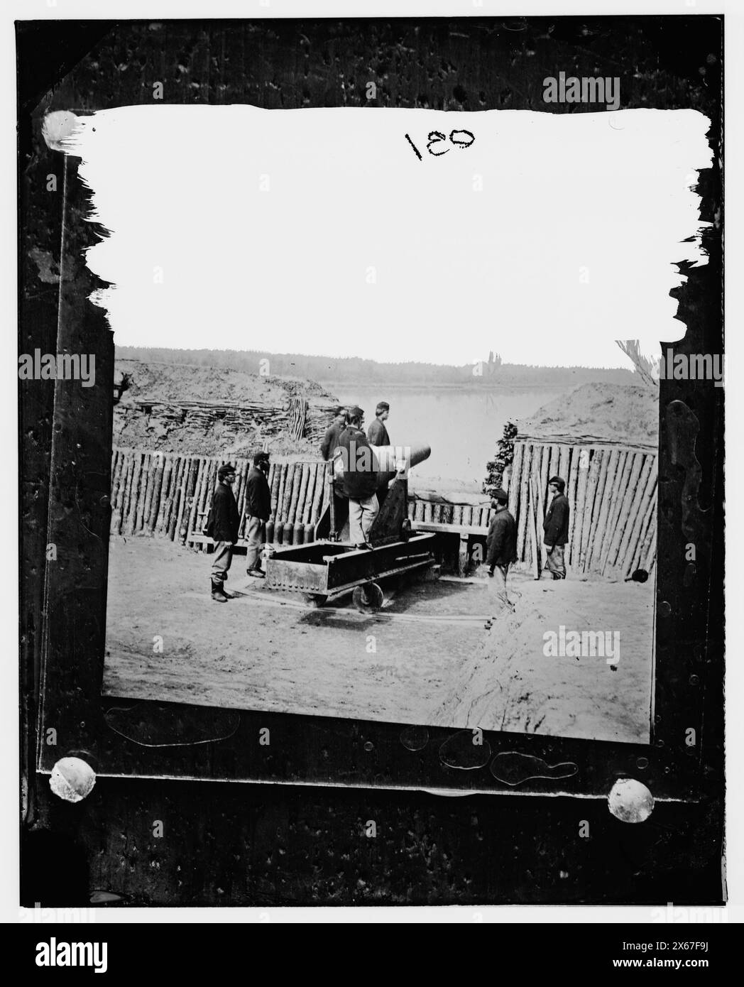 River battery, Civil War Photographs 1861-1865 Stock Photo - Alamy
