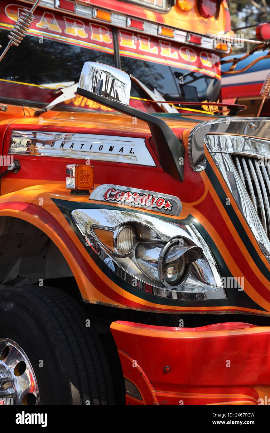 'Chicken Bus'. Antigua, Guatemala. Refurbished retired U.S. school bus ...