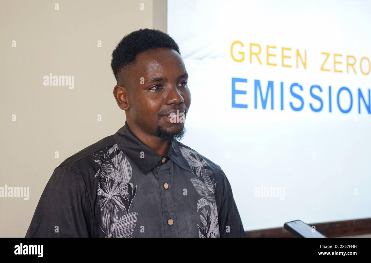 Nairobi, Kenya. 2nd May, 2024. Moses Kimani speaks during an interview ...
