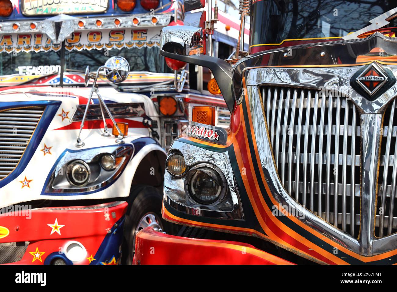 'Chicken Bus'. Antigua, Guatemala. Refurbished retired U.S. school bus ...