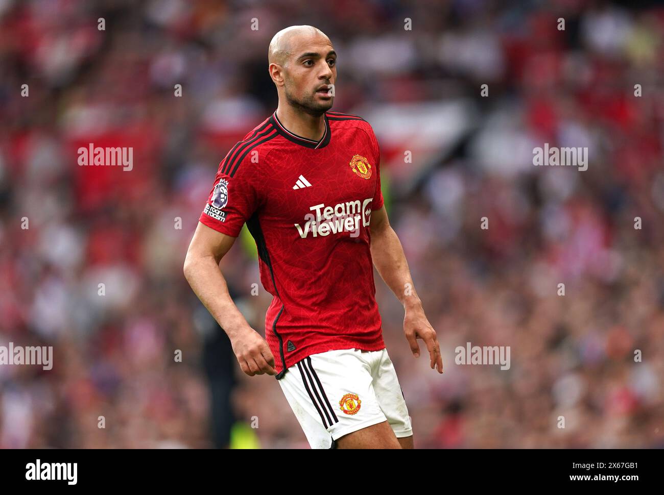 Manchester United's Sofyan Amrabat during the Premier League match at Old Trafford, Manchester ...
