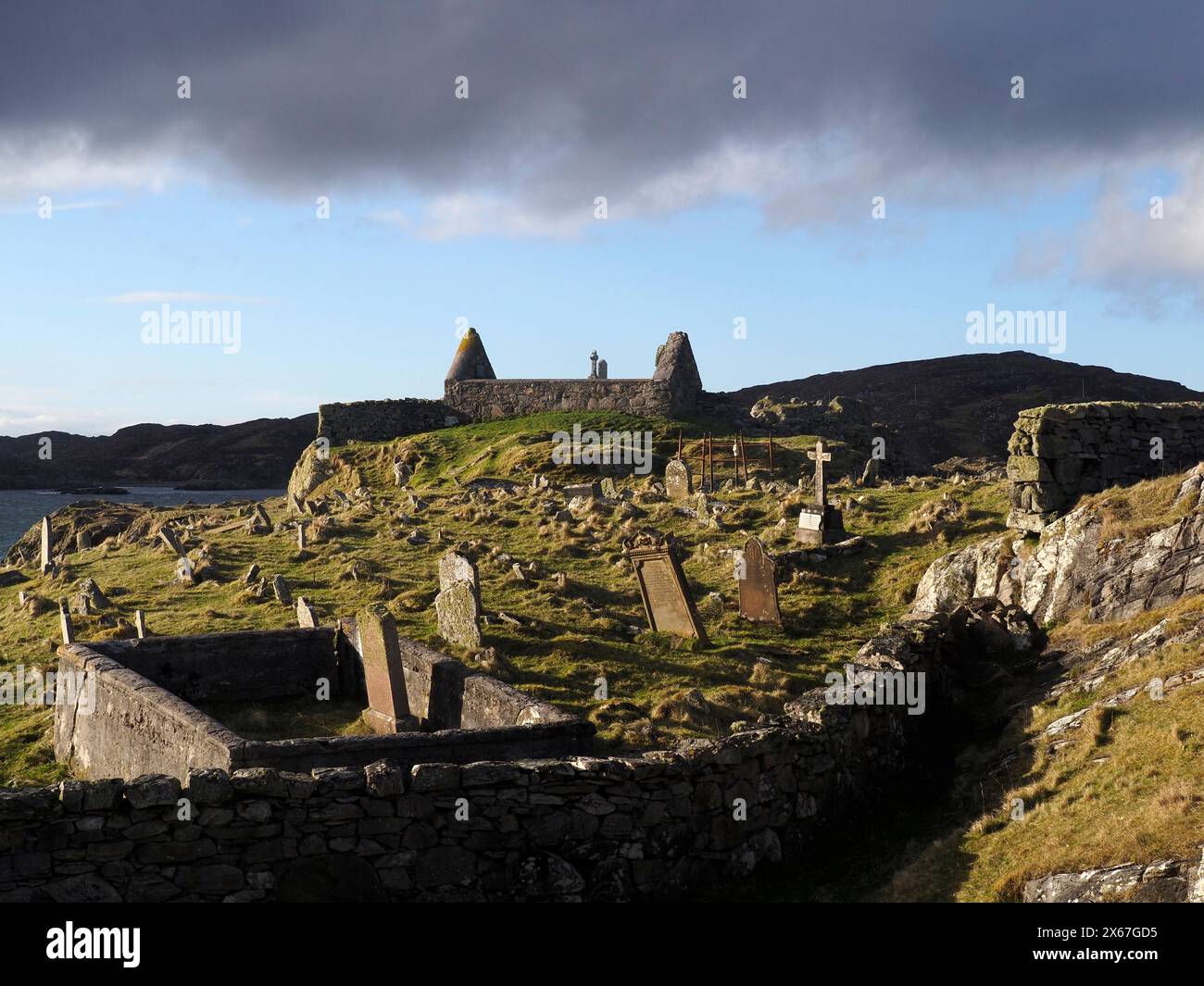 Old chapel and graveyard, Little Bernera, Lewis, Outer Hebrides ...