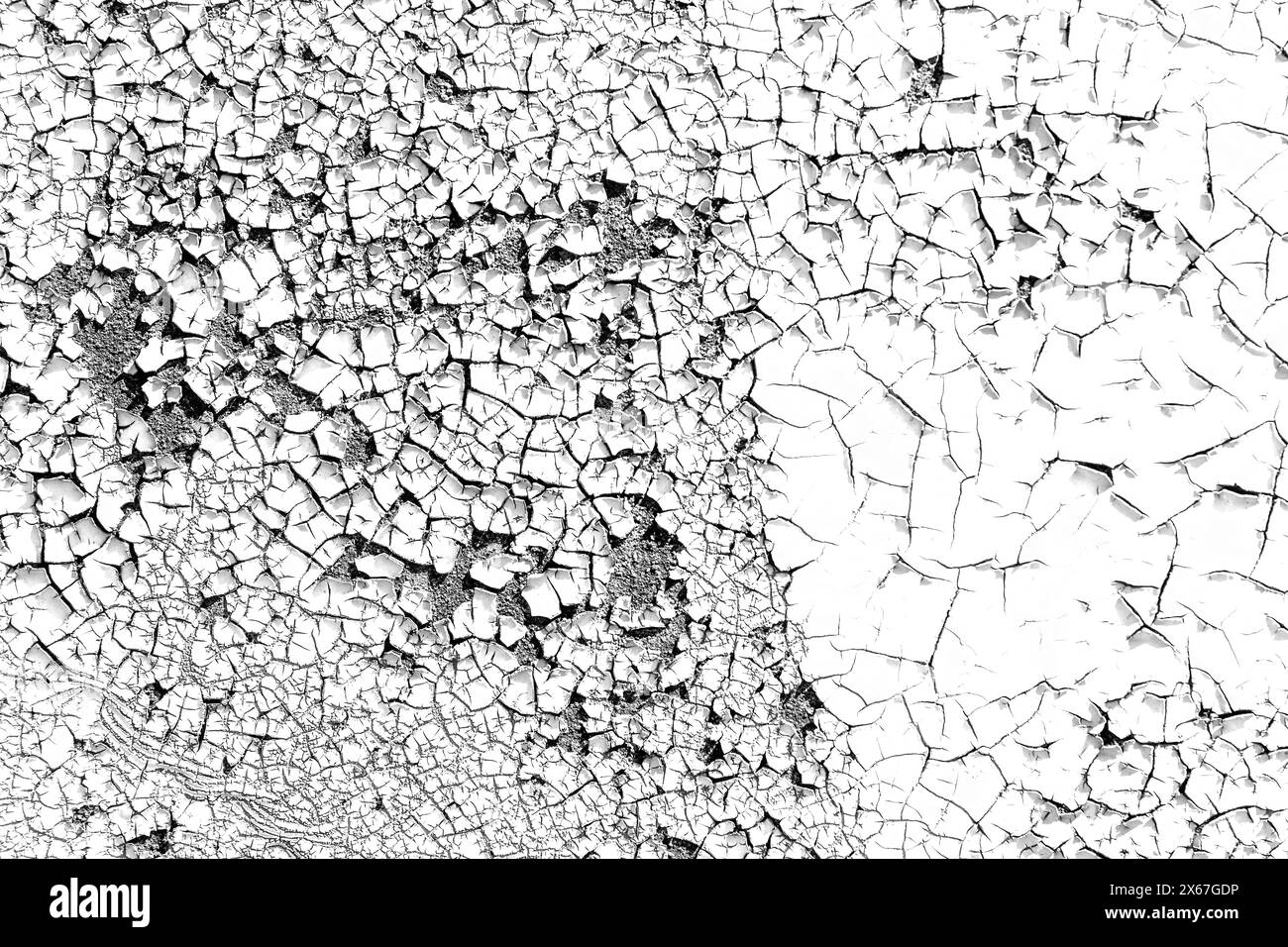 Great detailed photo of many cracks on a white background: a black and ...