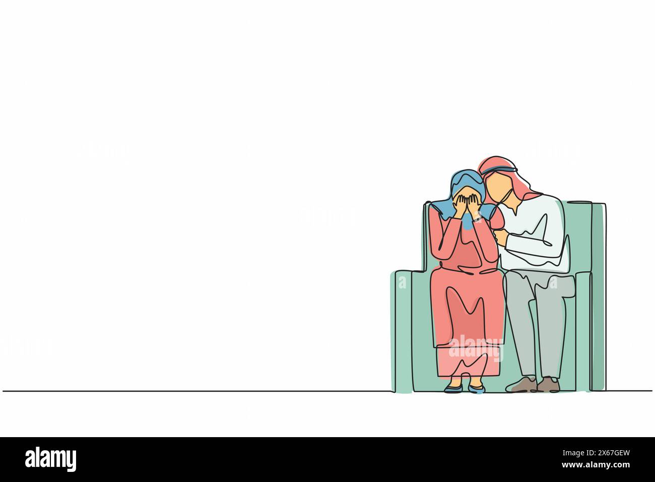 Continuous line drawing sofa hi-res stock photography and images - Alamy