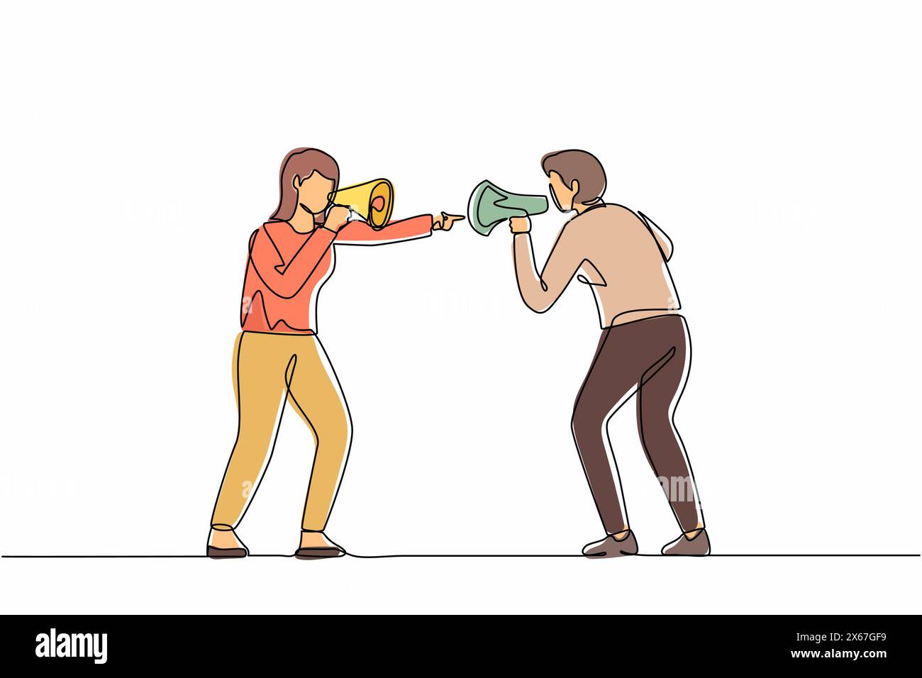 Stubborn talk Stock Vector Images - Alamy