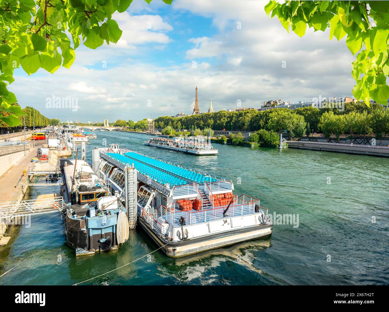Boats on the Seine River in Paris, France Stock Photo - Alamy
