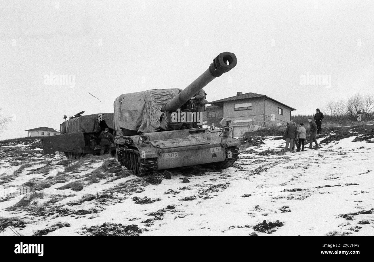 Winter maneuvers, Reforger 1985, Central Guardian, in the area of ...