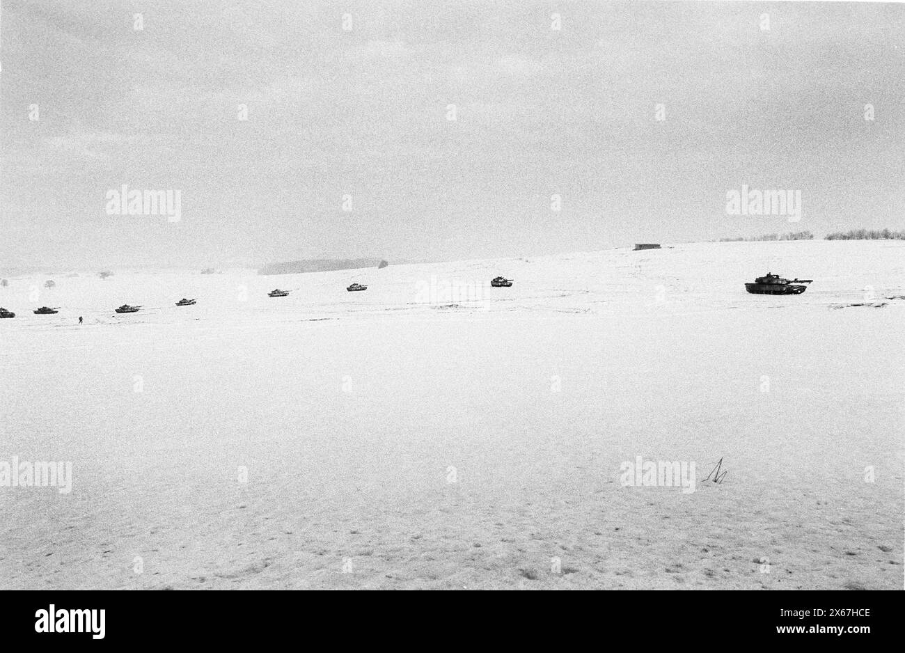 Winter maneuvers, Reforger 1985, Central Guardian, in the area of ...