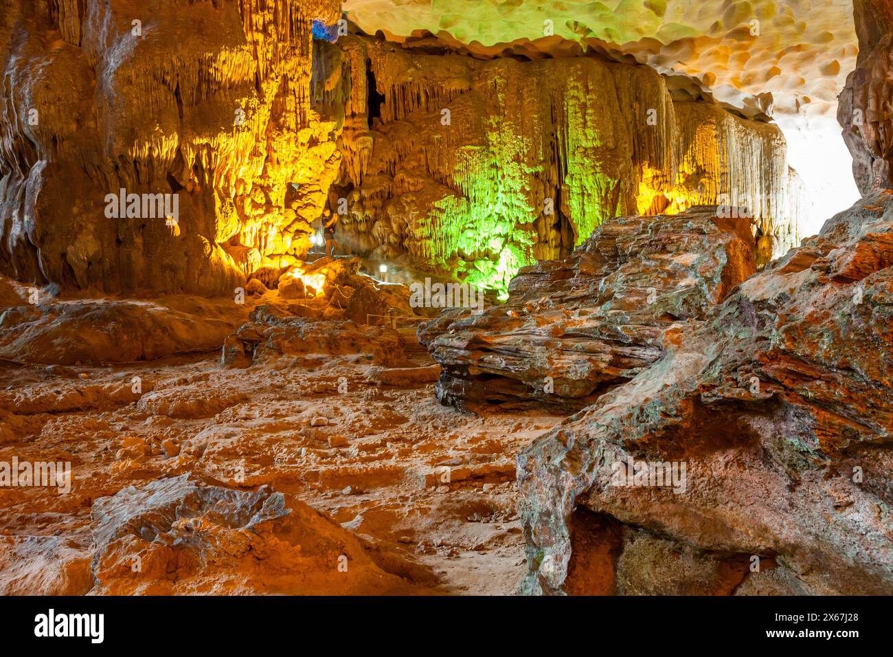 Vietnam, Bai Chay, Halong Bay, Sung Sot (Surprise) Cave: The Biggest ...