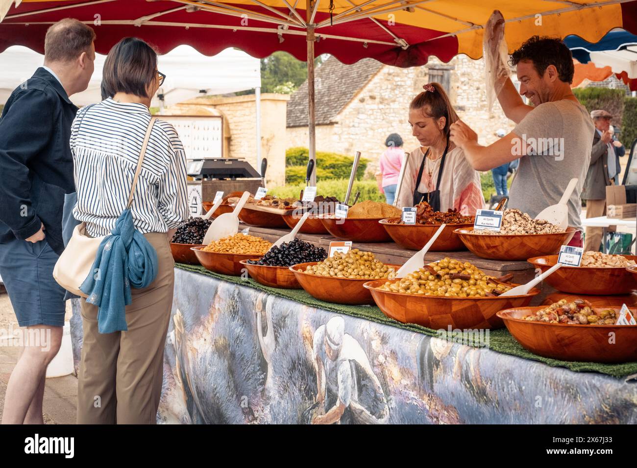 Nabirat, Nouvelle-Aquitaine, France - 12th May 2024: A vendor selling ...