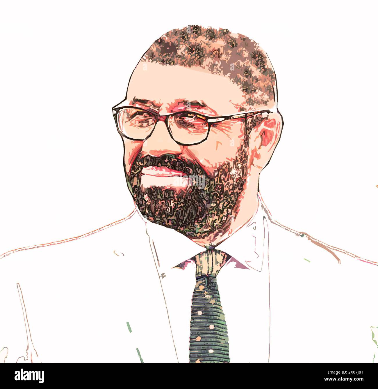 Portrait art of James Cleverly (Lieutenant Colonel James Spencer ...